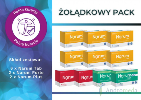Narum Zestaw Żołądkowy Pack : Narum Tabs Narum Forte Narum Plus - Bio ...